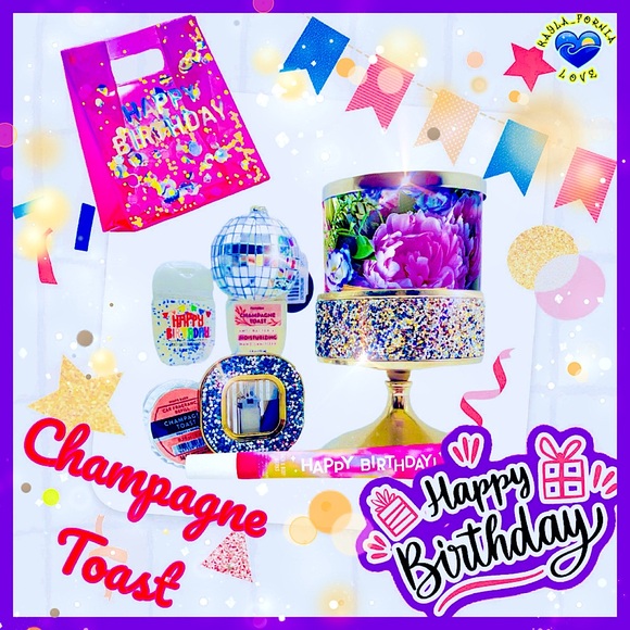 Bath & Body Works | Accents | Bbw Happy Birthday Champagne Toast 9 Pc ...